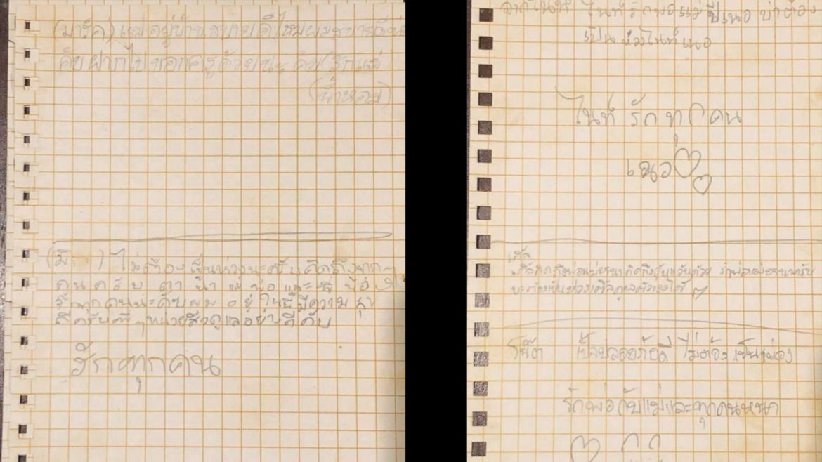 Thailand cave rescue - Boys write letters to their families