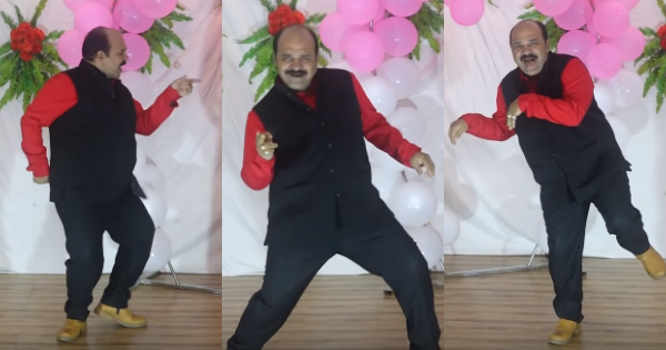 Dancing uncle grooves to Mithun Chakrovarty's song Julie Julie