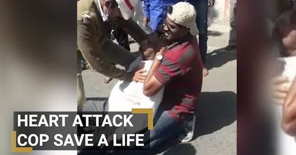 Watch: Hyderabad traffic police rescues heart attack patient