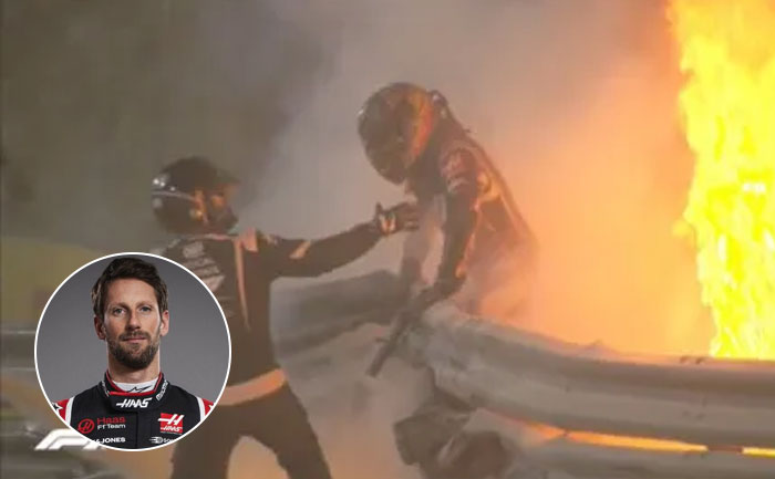F1 Driver Romain Grosjean Miraculously Survives After Car Explodes F1 Driver Romain Grosjean Miraculously Survives After Car Explodes